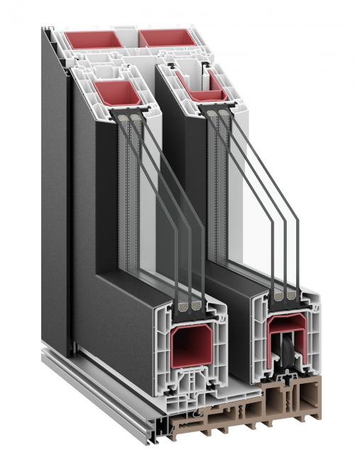 ΚΟΥΦΩΜΑΤΑ PVC KÖMMERLING PREMIDOOR 88 ALUCLIP