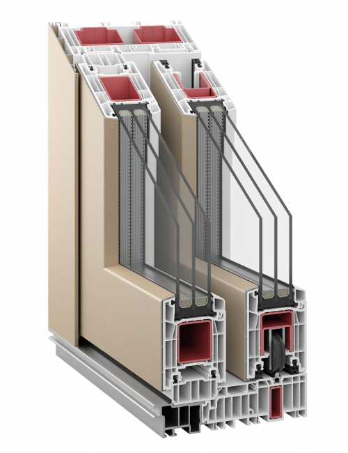 ΚΟΥΦΩΜΑΤΑ PVC KÖMMERLING PREMIDOOR 76 ALUCLIP